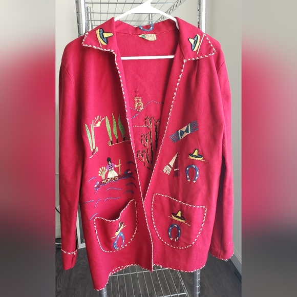 Lopez | Jackets & Coats | Vintage Mexican Wool Jacket 94s Medium Boho ...